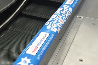 Escalator Handrail Advertising | Orton Lifts & Esclators